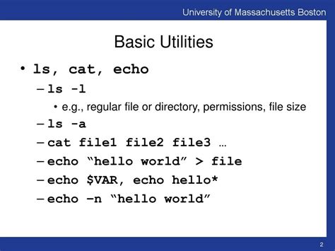 Ppt Part 1 Basic Commandsutilities Powerpoint Presentation Free Download Id2811264