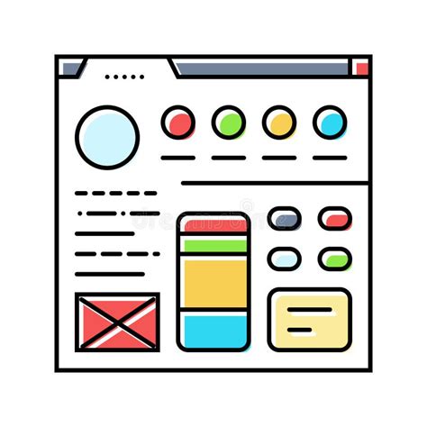 Style Guide Ux Ui Design Color Icon Vector Illustration Stock Illustration Illustration Of