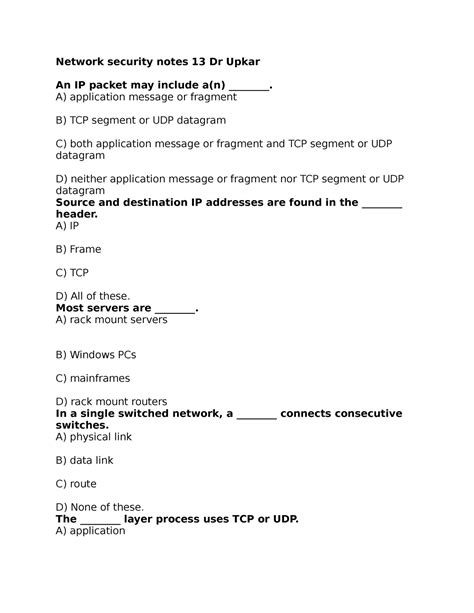 Network Security Notes 13 Dr Upkar A Application Message Or Fragment