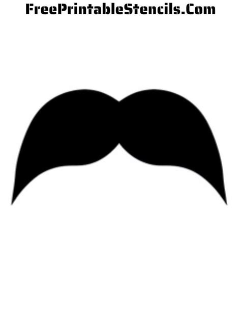 Printable Mustache Template Mustache 2 Svg Free Svg