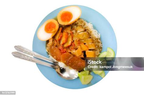 밥과 함께 소스에 바비큐 붉은 돼지 고기의 톱 뷰 초점 선택 건강한 생활방식에 대한 스톡 사진 및 기타 이미지 건강한 생활방식 건강한 식생활 고기 Istock