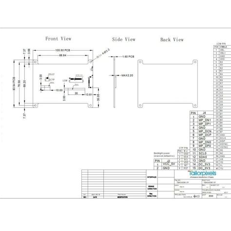 RGB To MIPI Adapter Inch TFT Interface Converter