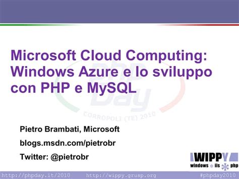 Php E Windows Azure Sql Azure Ppt