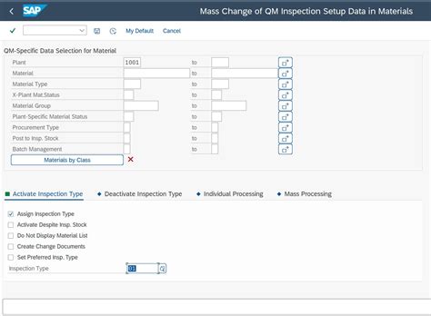 Mass Assignment Of Inspection Types Qa08 Sap Community