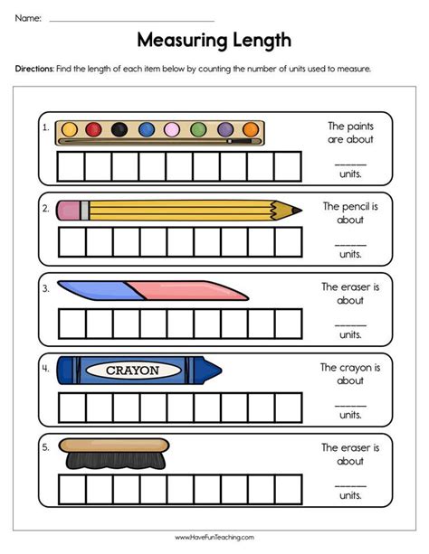 Measuring Length And Width Worksheets