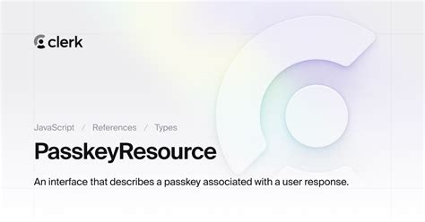 Javascript Passkeyresource