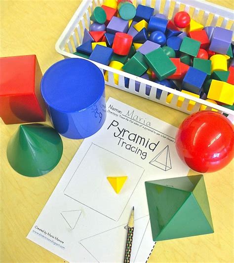 Solid Figures Manipulatives Worksheets And A Freebie