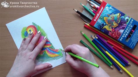 Техники работы с акварельными карандашами Ч1 Youtube