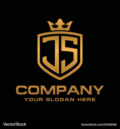 Letter Js Initial Logo Luxury Logo Design Vector Image