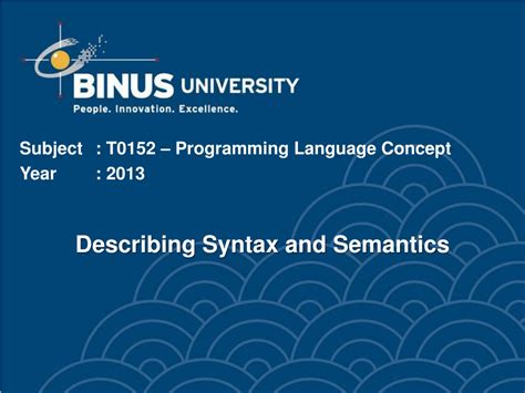 Ppt Syntax And Semantics In Programming Languages Powerpoint