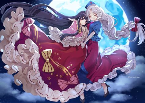 Kyouda Suzuka Houraisan Kaguya Yagokoro Eirin Touhou Blue Headwear