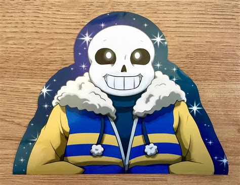 Outertale Sans Undertale Au Vinyl Peeker Sticker Etsy