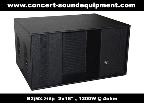 Line Array Speaker 2x18 Horn Loaded 4ohm 1200W Subwoofer For Concert Disco And Club