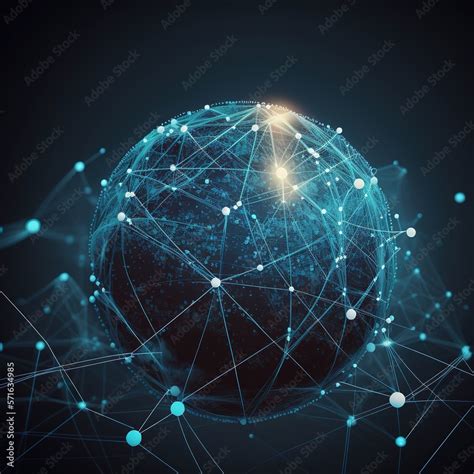 Blockchain Technology Futuristic Hud Background Featuring A World Map And A Peer To Peer