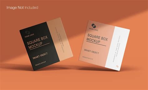 사각형 상자 이랑 디자인 절연 렌더링 프리미엄 Psd 파일