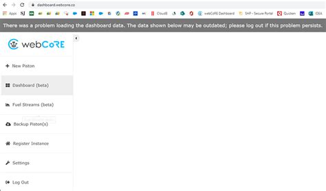 When Logging Into Webcore Error There Was A Problem Loading Your