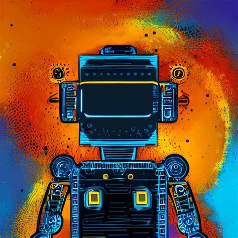 Abstract Robot Artwork Design · Creative Fabrica