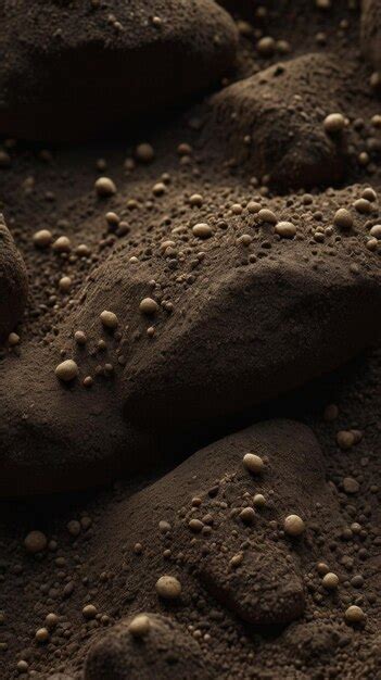 Detailed Soil Texture With Rich Earthy Tones And Visible Dirt Particles