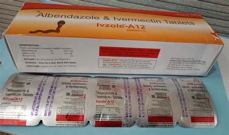 Chewable Tablet Albendazole Ivermectin Tablets Packaging Type Box