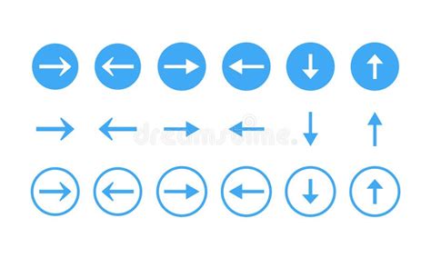 A Set Of Arrows With Arrows Pointing To The Right And Left Arrows Stock Vector Illustration