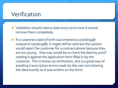 Validation And Verification Pptx