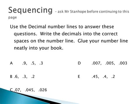 Decimals Ordering Naming Sequencing PPT