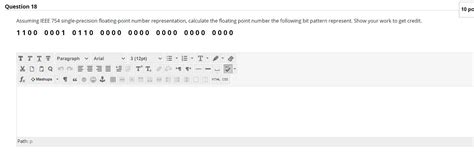 Solved Question 18 10 Po Assuming Ieee 754 Single Precision