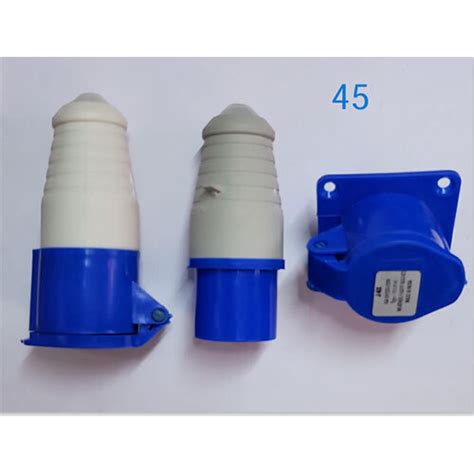Industrial Plug And Socket Electronic Appliance Application Blue Color Design Warranty