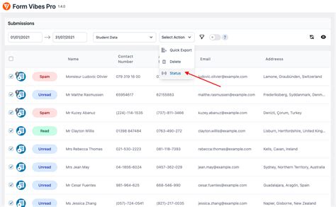 Mark Submission Status Docs Form Vibes By Wpvibes