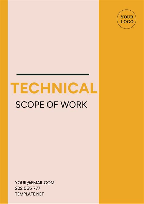 Free Technical Scope Of Work Template To Edit Online Free Technical Scope Of Work Template To Edit Online