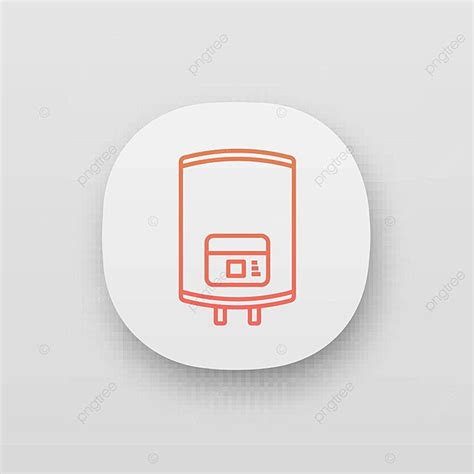 Electric Water Heater App Icon Web Linear Logo Vector Web Linear Logo Png And Vector With