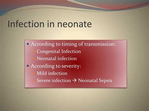 Infection In Neonate Pptx
