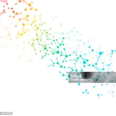 분자 구조 Dna와 신경 점 유전과 화학 화합물 일러스트 레이 션과 연결 된 라인 Dna에 대한 스톡 벡터 아트 및 기타 이미지 Dna 건강관리와 의술 과학 Istock