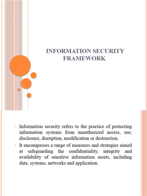 Information Security Framework Pdf Information Security Computer Security