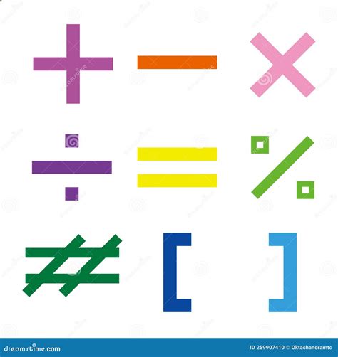 Mathematical Icons And Math Symbols Vector Icons For Calculations 259907410