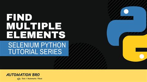 Find Multiple Elements Selenium Python Tutorial Sdet Unicorns