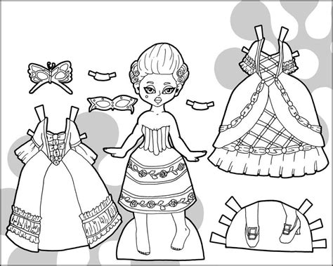 Раскраски Кукла С Одеждой 70 фото