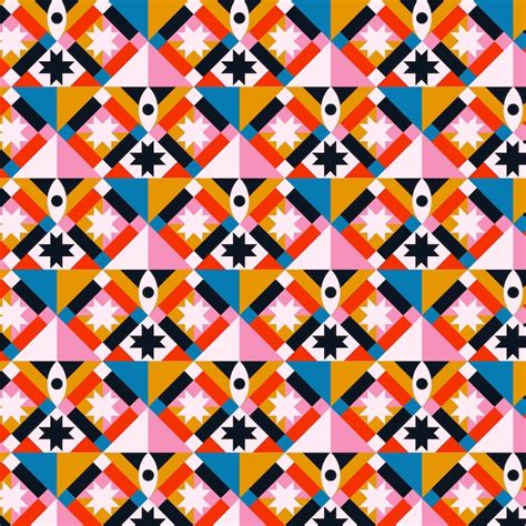Free Vector Flat Design Colorful Geometric Pattern