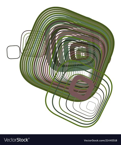 Abstract Rounded Rectangle Geometric Pattern Vector Image