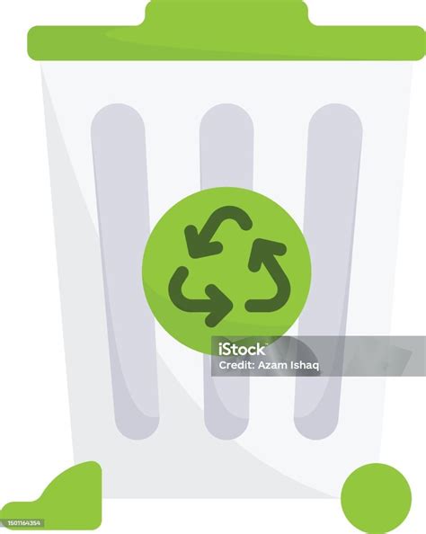 휴대용 휴지통 벡터 아이콘 디자인 하우스키핑 기호 사무실 관리인 기호 포터 또는 클렌저 장비 스톡 일러스트레이션 바퀴 개념이 장착된 쓰레기통 감소에 대한 스톡 벡터 아트 및