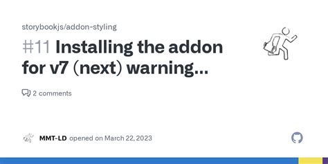 installing the addon for v7 next warning · issue 11 · storybookjs