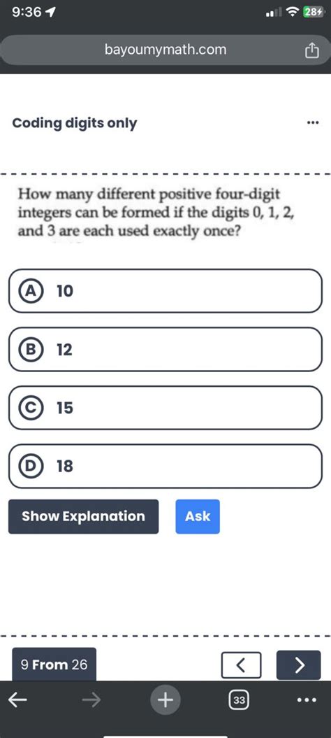 [get answer] 9 36 284 coding digits only how many different positive four