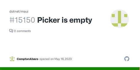 picker is empty · issue 15150 · dotnet maui · github