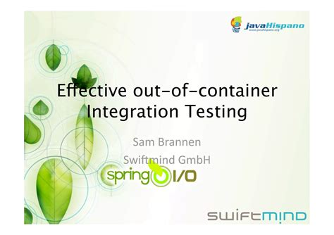Effective Out Of Container Integration Testing Ppt