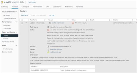 VCF 5 0 LAB Deployment Issue Failed To Migrate Vmnics Of ESXi Host To Distributed VSwitch