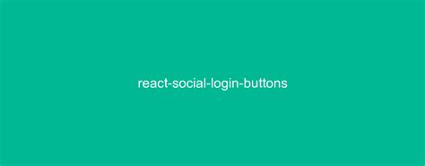 React Social Login Buttons