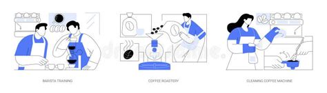 Coffee Shop Isolated Cartoon Vector Illustrations Se Stock Vector