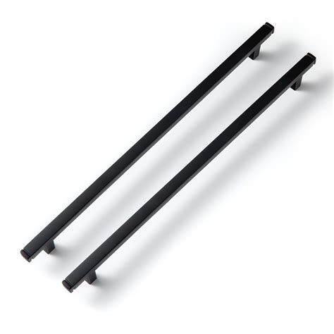 Goo Ki Matte Black Drawer Handles 10 In 256mm Hole Centers Straight