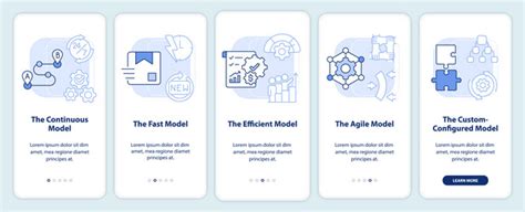 Supply Chain Models Blue Gradient Onboarding Vector Image