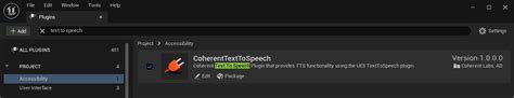 Text To Speech Gameface Documentation